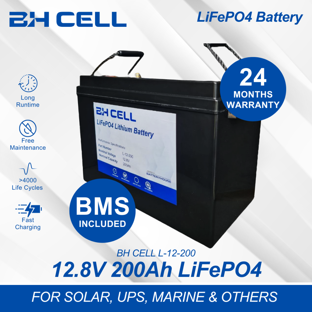 BH CELL LiFePO4 Lithium L-12-200 - BatteryHouse Sdn Bhd
